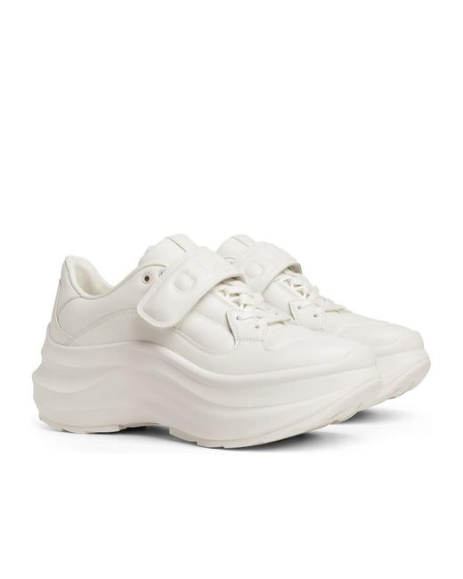 Gucci Wave Wedge Sneakers in White | Lyst