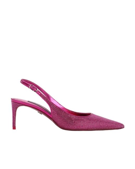 Dolce & Gabbana Pointed Shoes With Exposed Heels in Pink | Lyst