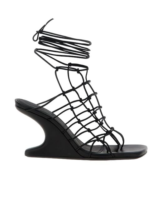 Rick Owens 'Web Cantilever' Sandals in Black | Lyst