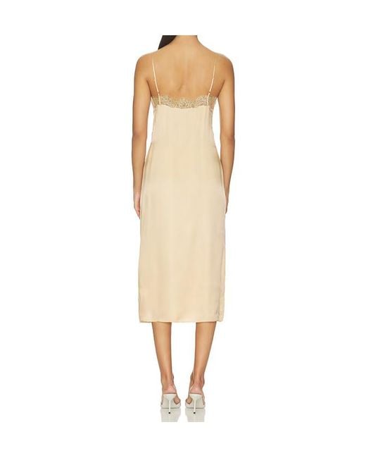 Anine Bing Slip Dress in Natural | Lyst UK