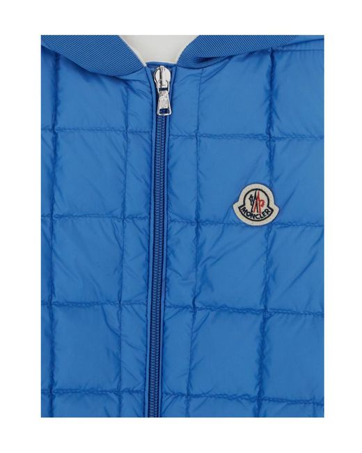 Moncler Logo-Appliqué Quilted Vest in Blue | Lyst