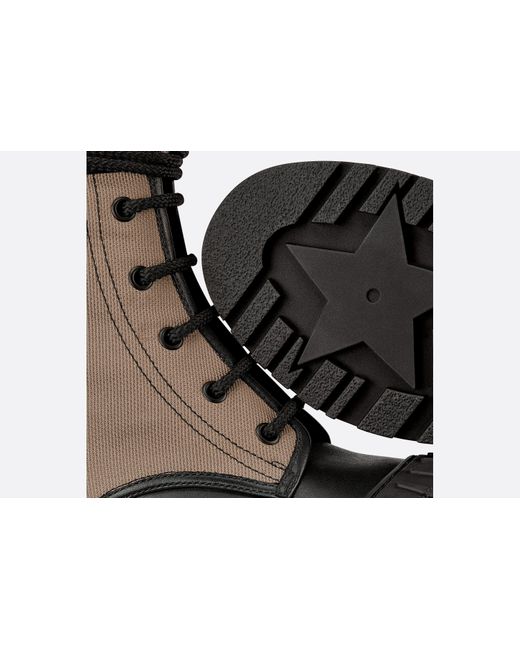 Dior D-Major Laced Short Boots in Black | Lyst