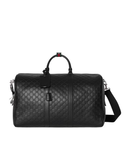 Gucci Gg Emblem Large Duffle Bag in Black for Men | Lyst