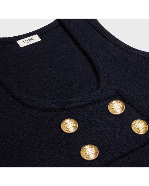 Celine Tunic Mini Dress in Blue | Lyst