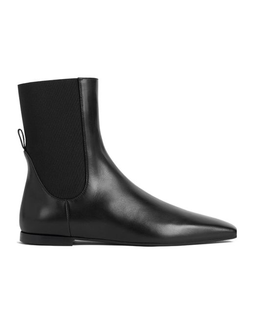 TOTEME Square-Toed Short Boots in Black | Lyst