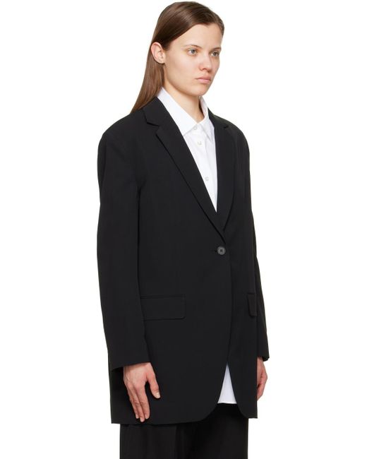 The Row Logo Wool Suit Jacket in Black | Lyst