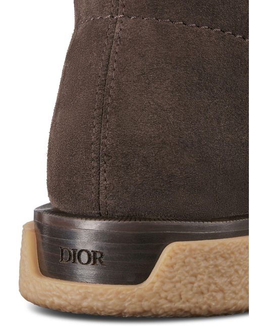 Dior Round-Head High-Top Boots in Brown for Men | Lyst