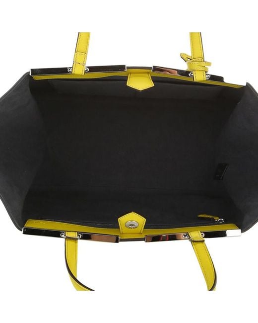 Fendi Logo Handbag in Yellow | Lyst