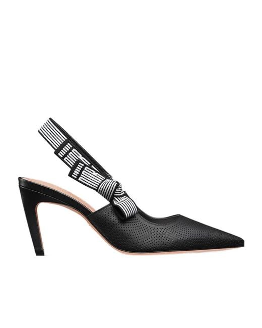 Dior Christian Pointed Toe Slingback Pumps in Black | Lyst