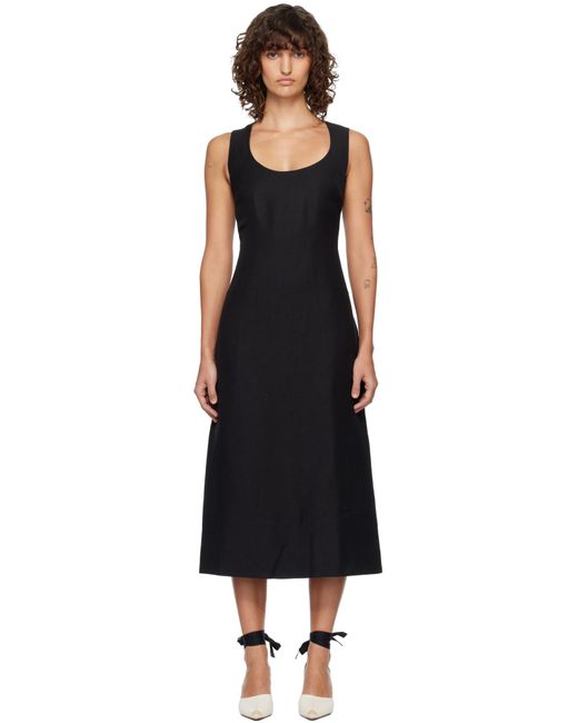 Jacquemus 'The Tablier' Midi Dress in Black | Lyst