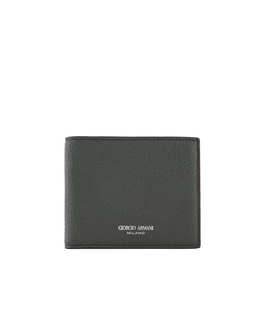Giorgio Armani Double-Fold Wallet in Black for Men | Lyst