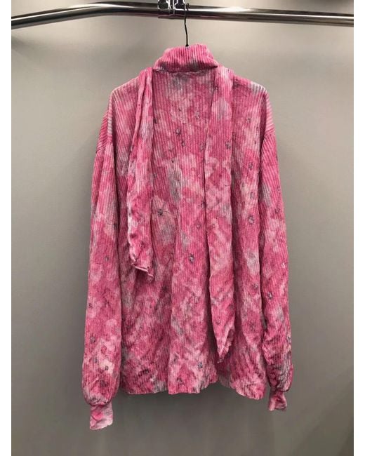 Balenciaga Tie-Dyed Shirt in Pink | Lyst