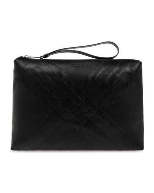 Burberry Zipper Clutch in Black for Men | Lyst