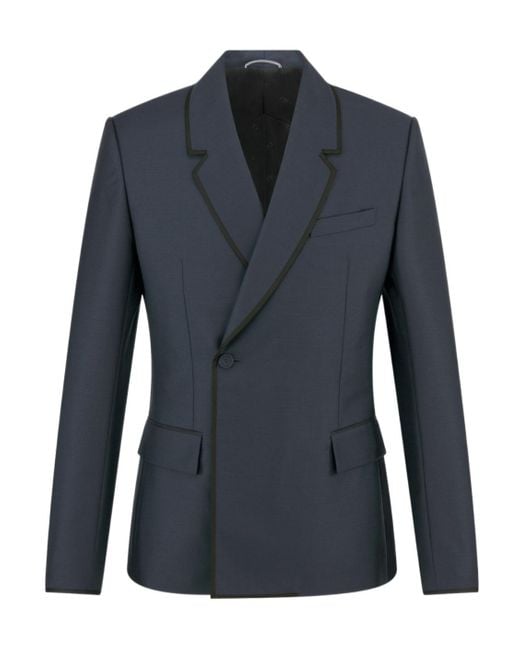 Dior Oblique Jacket in Blue for Men | Lyst