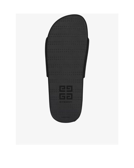 Givenchy Logo-Embellished Flatform Slides in Black | Lyst