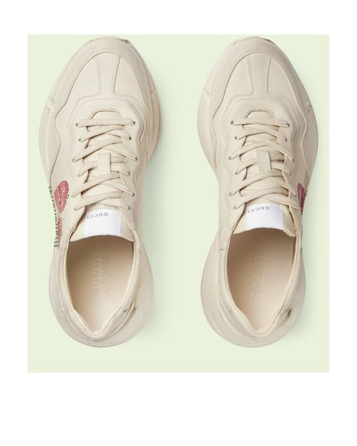 Gucci Rhyton Series Strawberry Printed Casual Sports Shoes for Men | Lyst