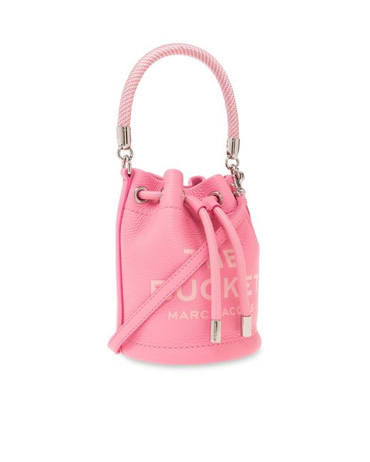 Marc Jacobs The Leather Mini Bucket Bag in Pink | Lyst