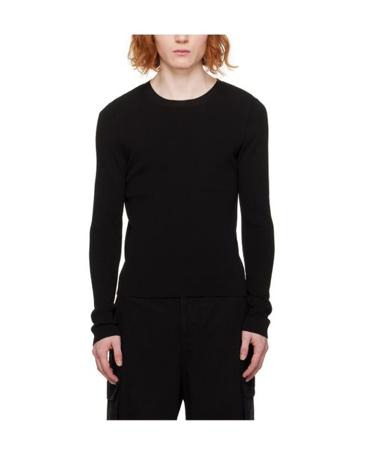 Our Legacy Rib Round Neck Sweater in Black for Men | Lyst