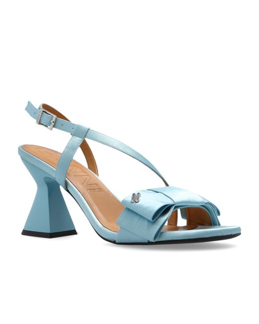 Ganni Open-Toed High-Heeled Sandals in Blue | Lyst