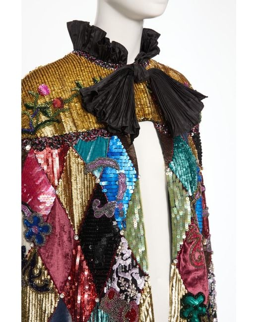 Valentino Sequined Cape in White | Lyst