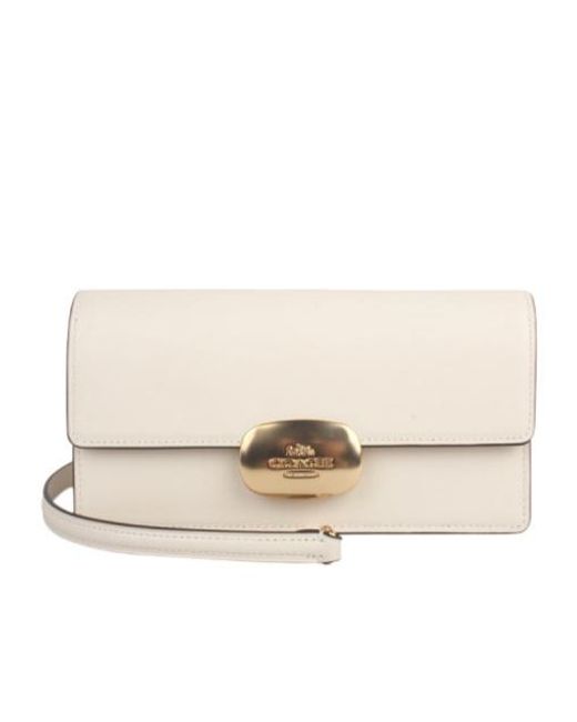 COACH Logo Logo Shoulder Bag in Natural | Lyst