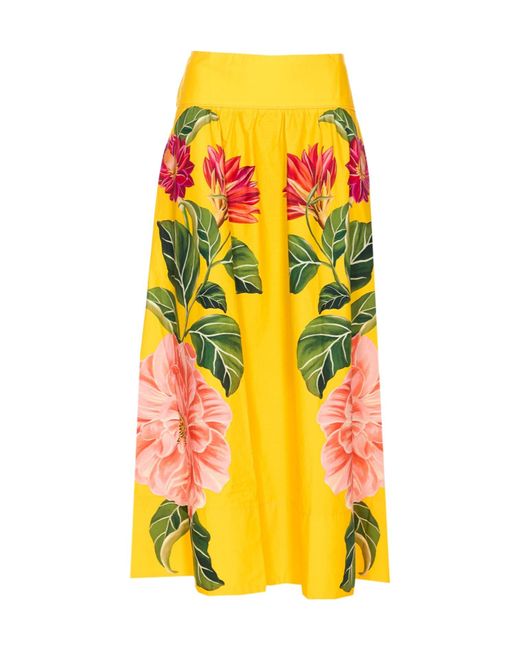 FARM Rio Spring Awakening Maxi Skirt in Yellow | Lyst