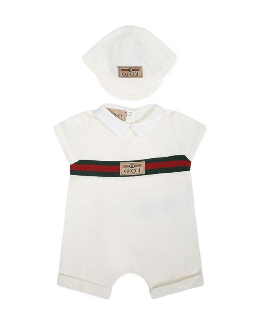 Gucci Kids Stretched Web-Stripe Tracksuit in White | Lyst
