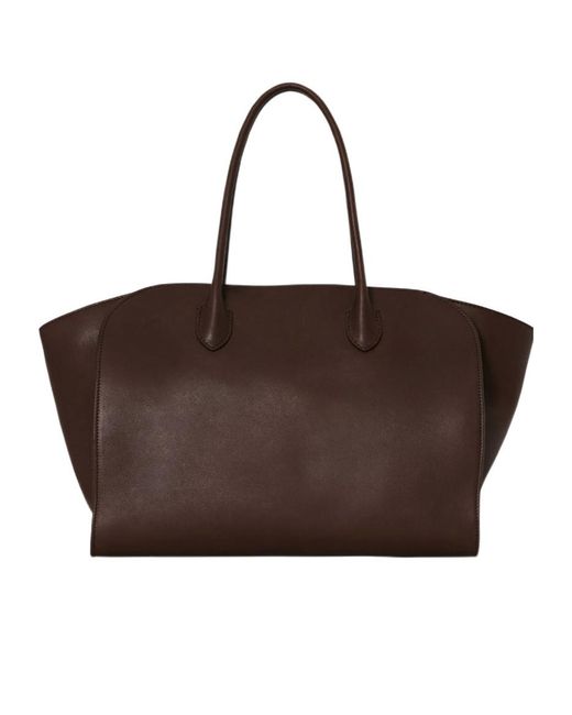 The Row Marlo 12 Leather Tote Bag in Brown | Lyst