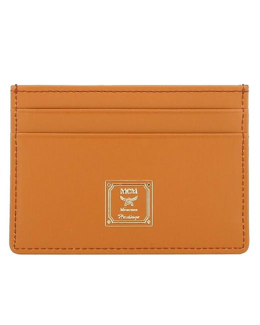 MCM Logo Stamp Card Package in Orange | Lyst
