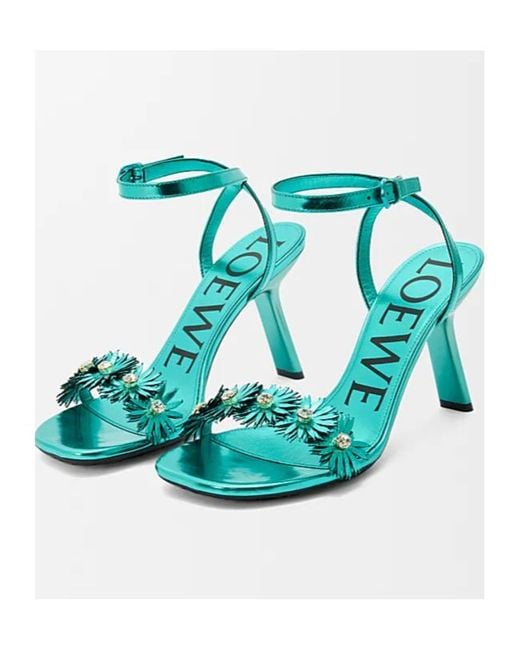 Loewe Petal Flower Sandal in Blue | Lyst