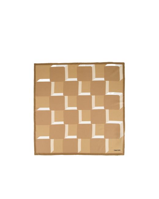 Tom Ford Pattern Square in Natural for Men | Lyst