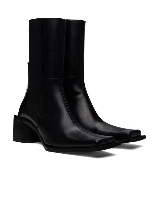 Miista Minnie Short Square Toed Boots in Black | Lyst