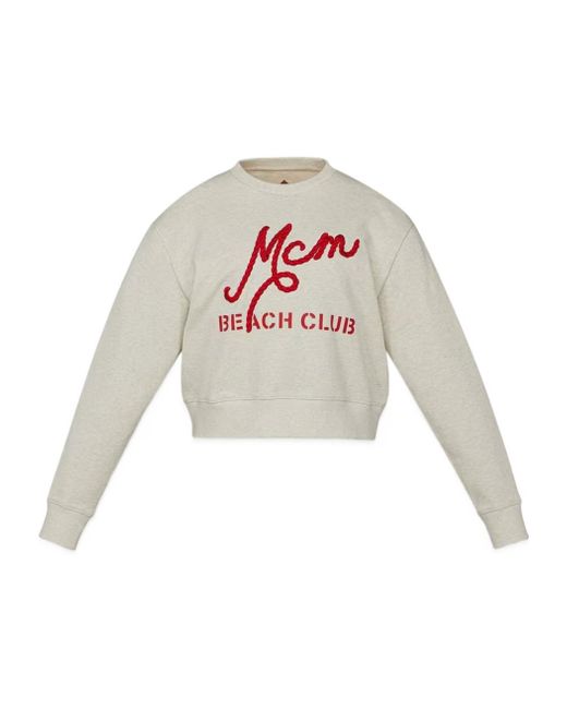 MCM Logo Sweater in White | Lyst