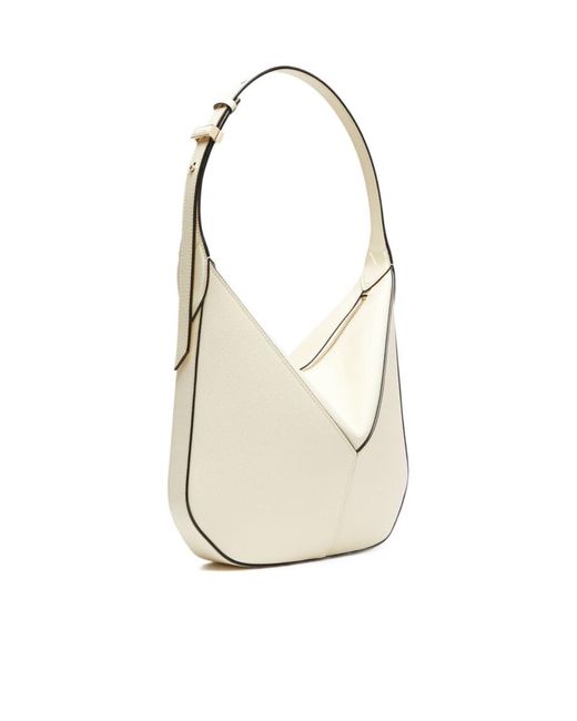 Valextra Vivi Hobo Mini Bag in White | Lyst
