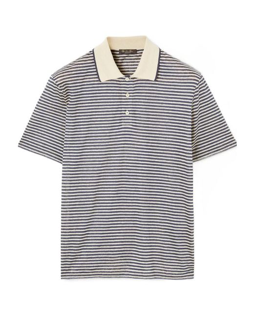 Loro Piana Cremia Polo Shirt in Blue for Men | Lyst