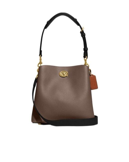 COACH Willow Bucket Bag in Brown | Lyst