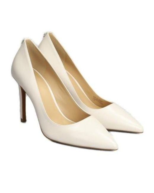 Michael Kors Alina Pointed Toe Pumps in White | Lyst