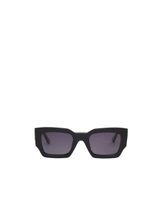 Anine Bing Indio Square-Frame Sunglasses in Black | Lyst UK