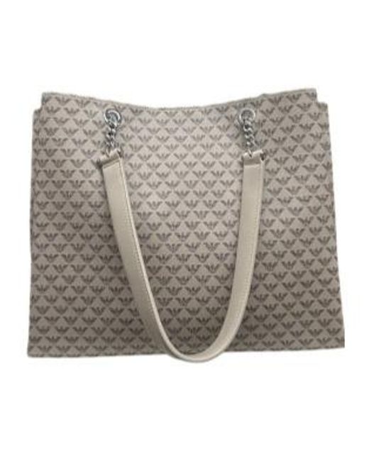 Emporio Armani Monogram-Pattern Tote Bag | Lyst