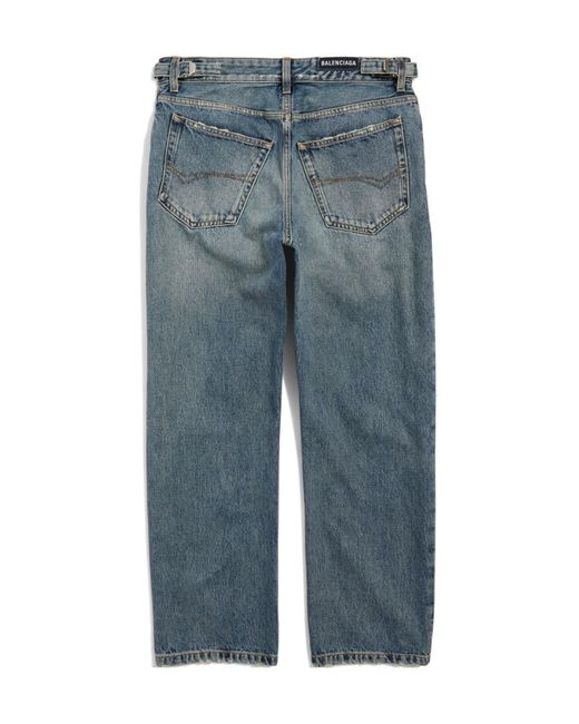 Balenciaga Ripped Detailing Jeans in Blue for Men | Lyst