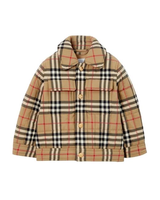 Burberry Vintage Check-Pattern Quilted Jacket in Metallic | Lyst