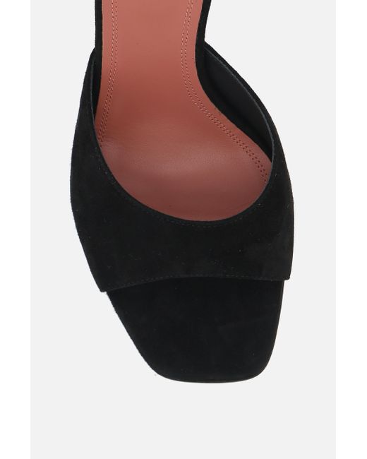 AMINA MUADDI Open-Toed High-Heeled Sandals in Black | Lyst