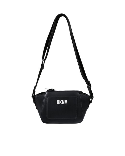 DKNY Logo Strap Satchel in Black | Lyst