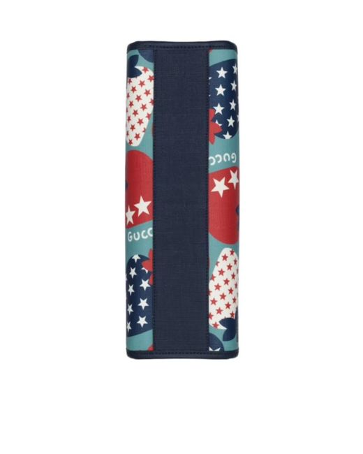 Gucci Strawberry Star Tote Bag in Blue | Lyst