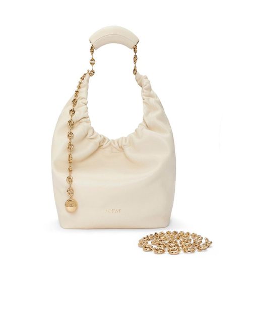 Loewe Small Logo Shoulder Bag in White | Lyst