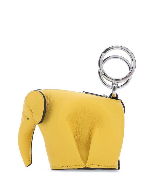 Loewe Elephant Shaped Key Chain in Yellow | Lyst