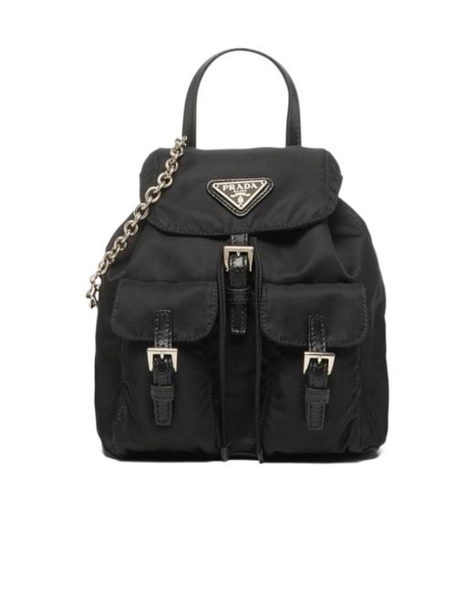Prada Re-Nylon Mini Backpack in Black | Lyst