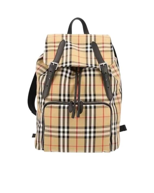 Burberry Plaid Backpack | Lyst