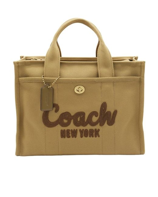 COACH Double Handle Shoulder Bag in Metallic | Lyst