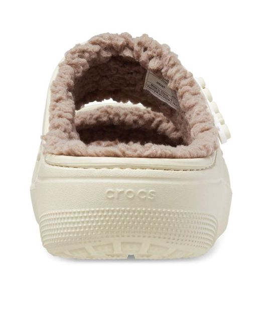 Crocs™ Logo Padded Slippers in White for Men | Lyst